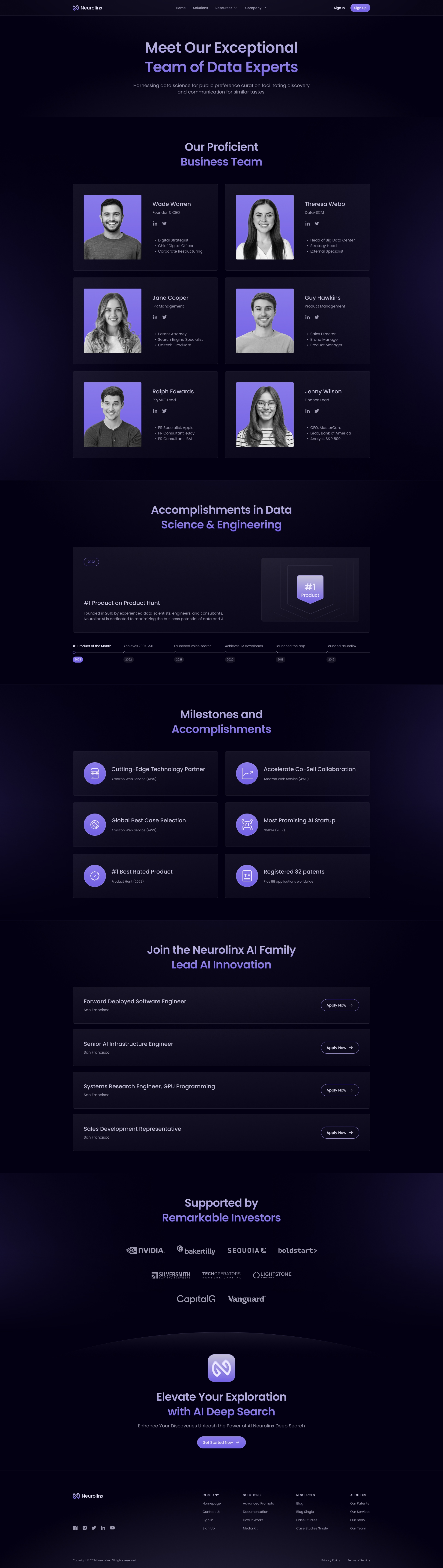 Neurolinx - AI Deep Search Technology Startup & Agency React Template by DiverseKit